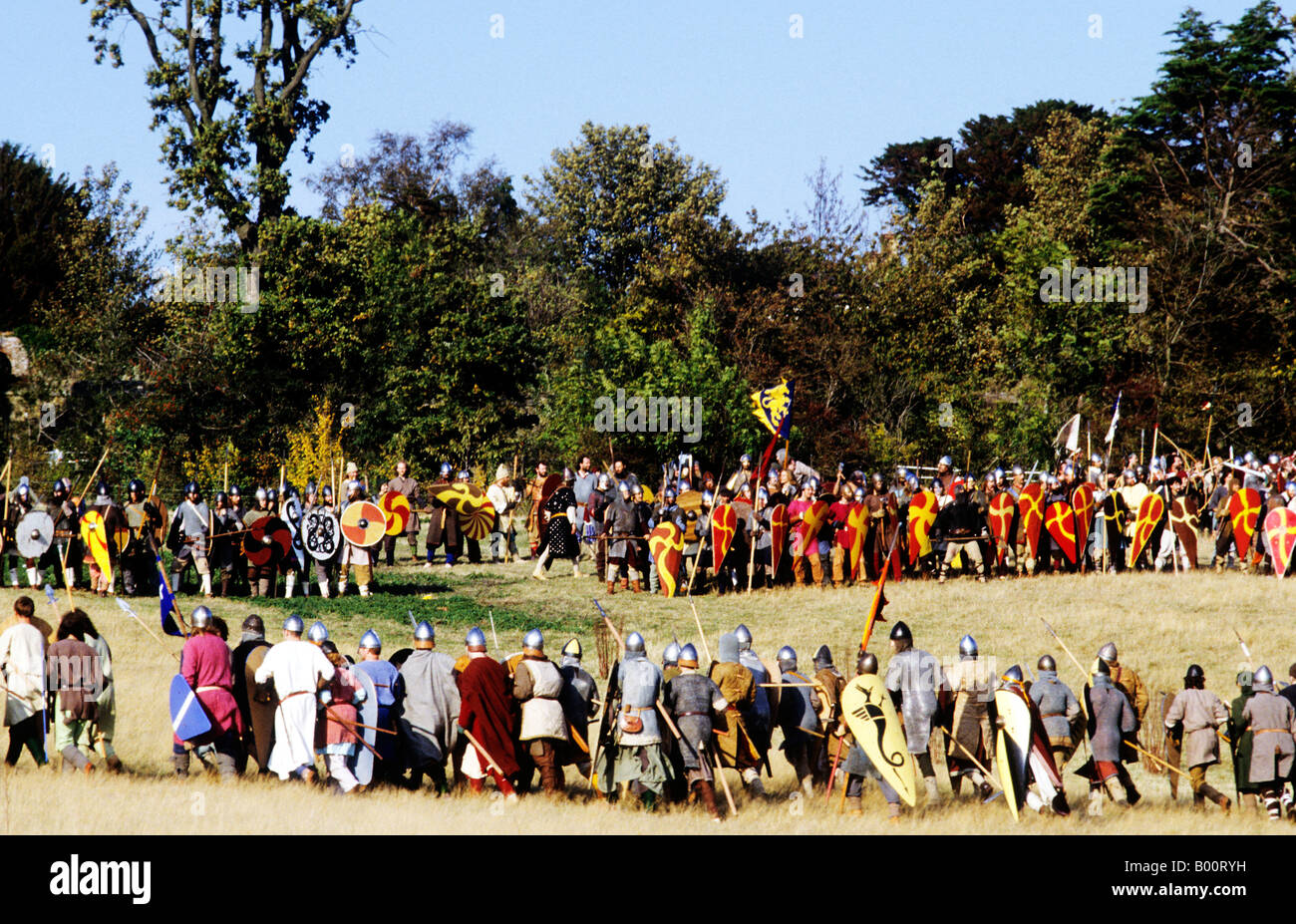 Battle of Hastings historical re-enactment 1066 Saxon Norman soldiers ...
