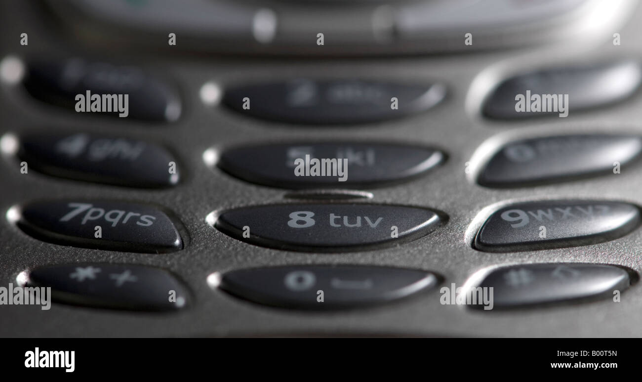Close up of the keypad of a mobile phone Stock Photo - Alamy