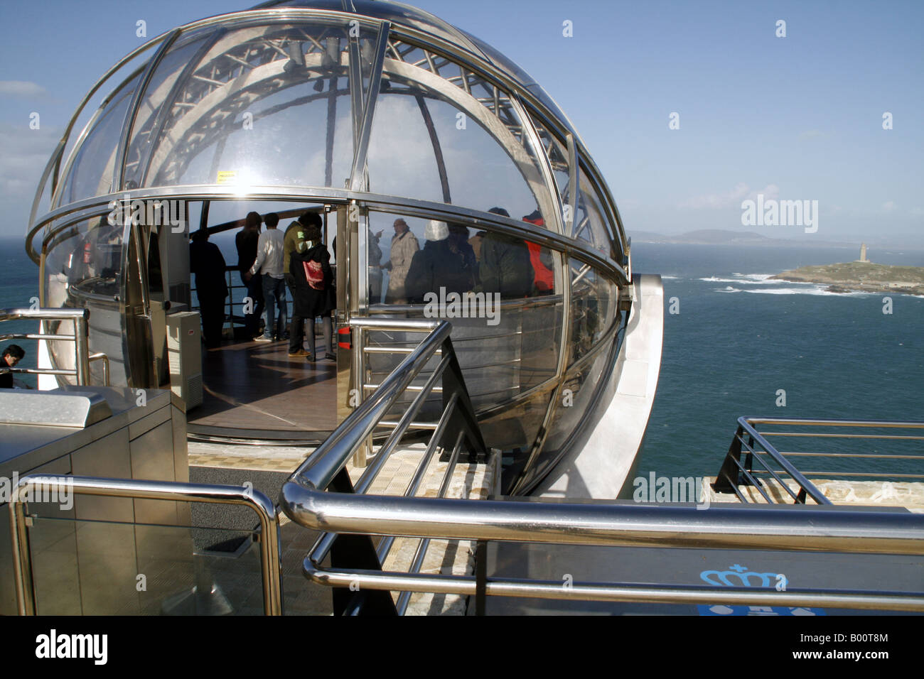 Lift from the heights of San Pedro down to the coast. The tower of ...