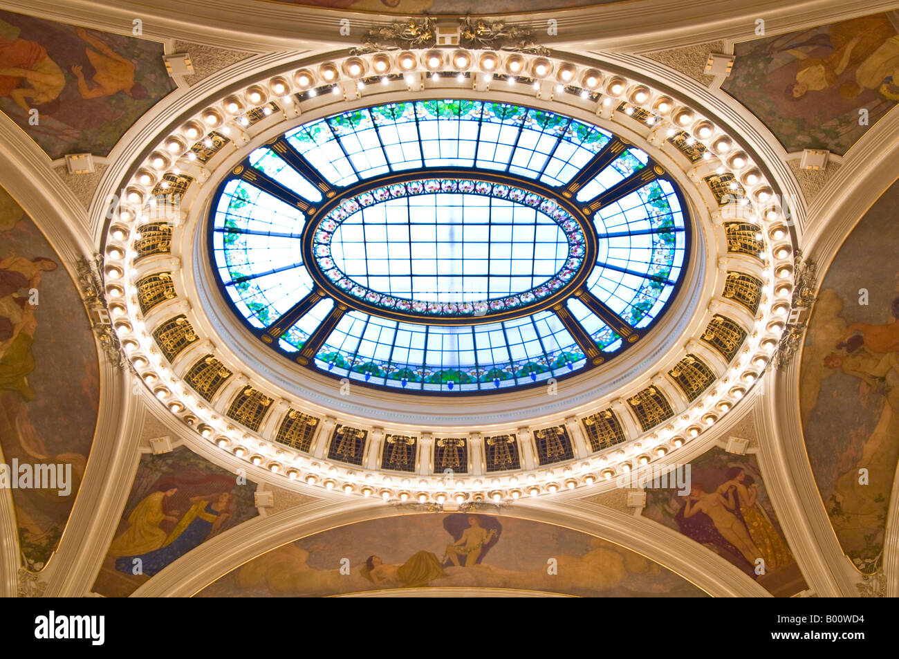 A close up view of the main circular "window" in the roof of the ...