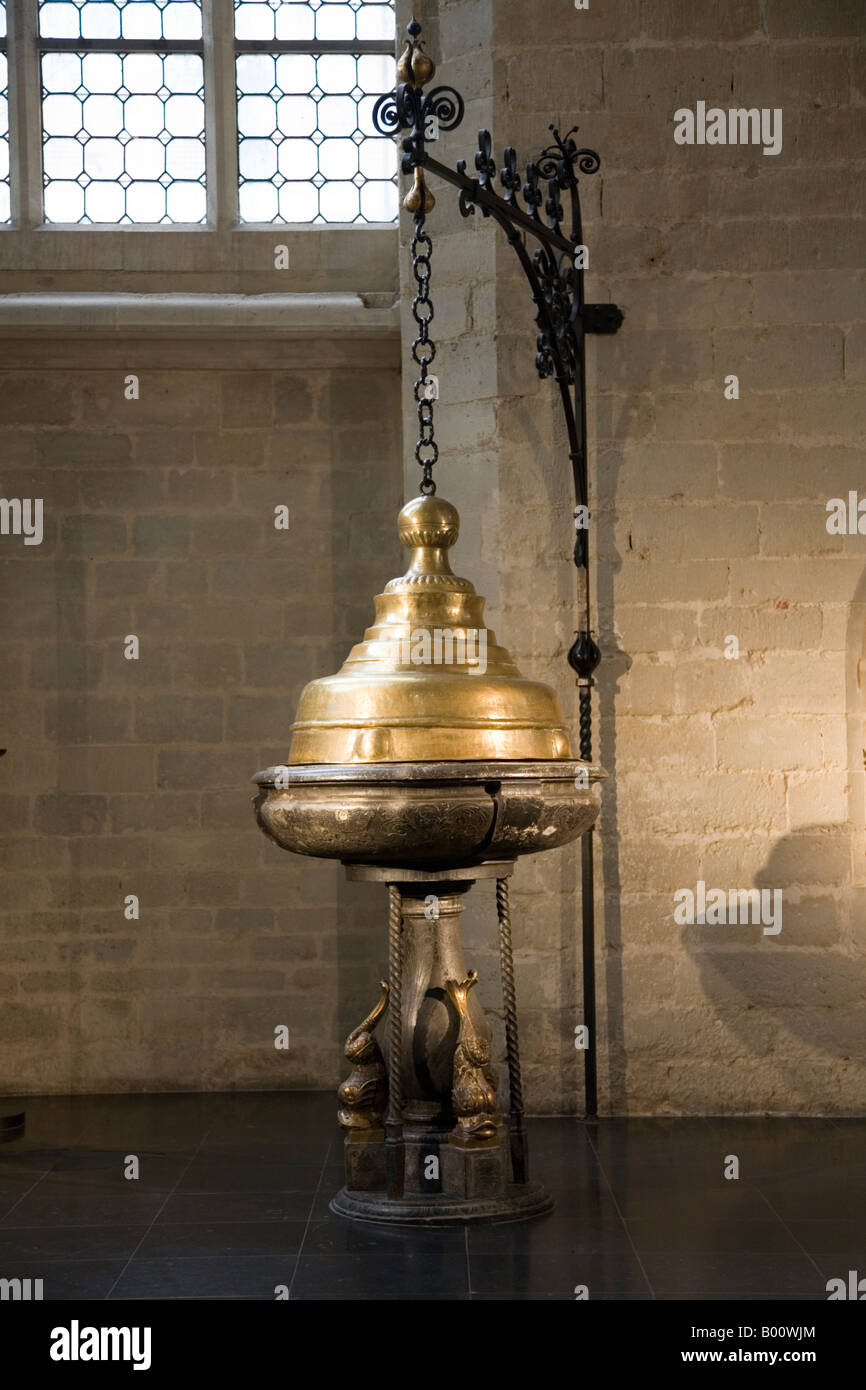 Brass baptismal font hi-res stock photography and images - Alamy