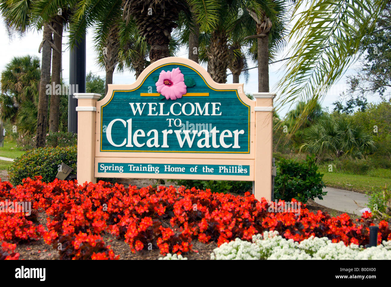 Welcome sign for Clearwater Florida USA Stock Photo - Alamy