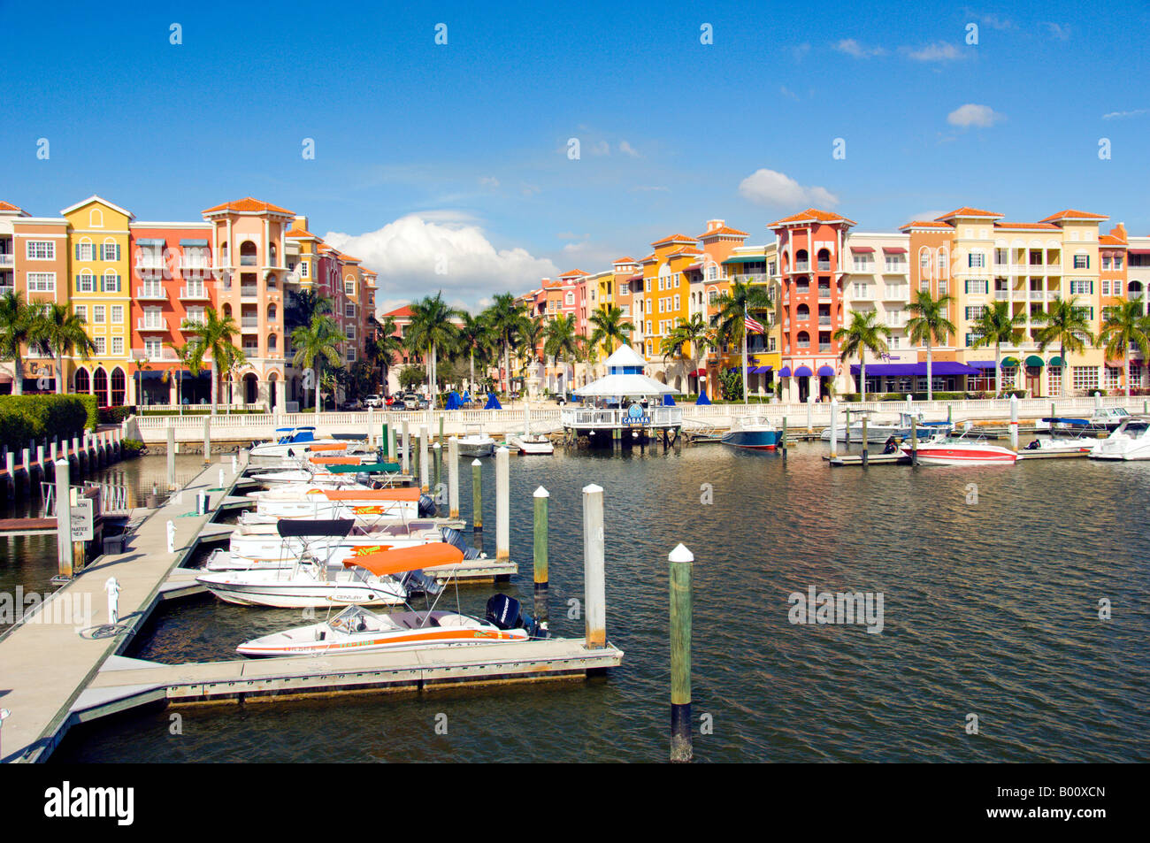 The marina at the Bayfront shopping and dining complex in Naples ...