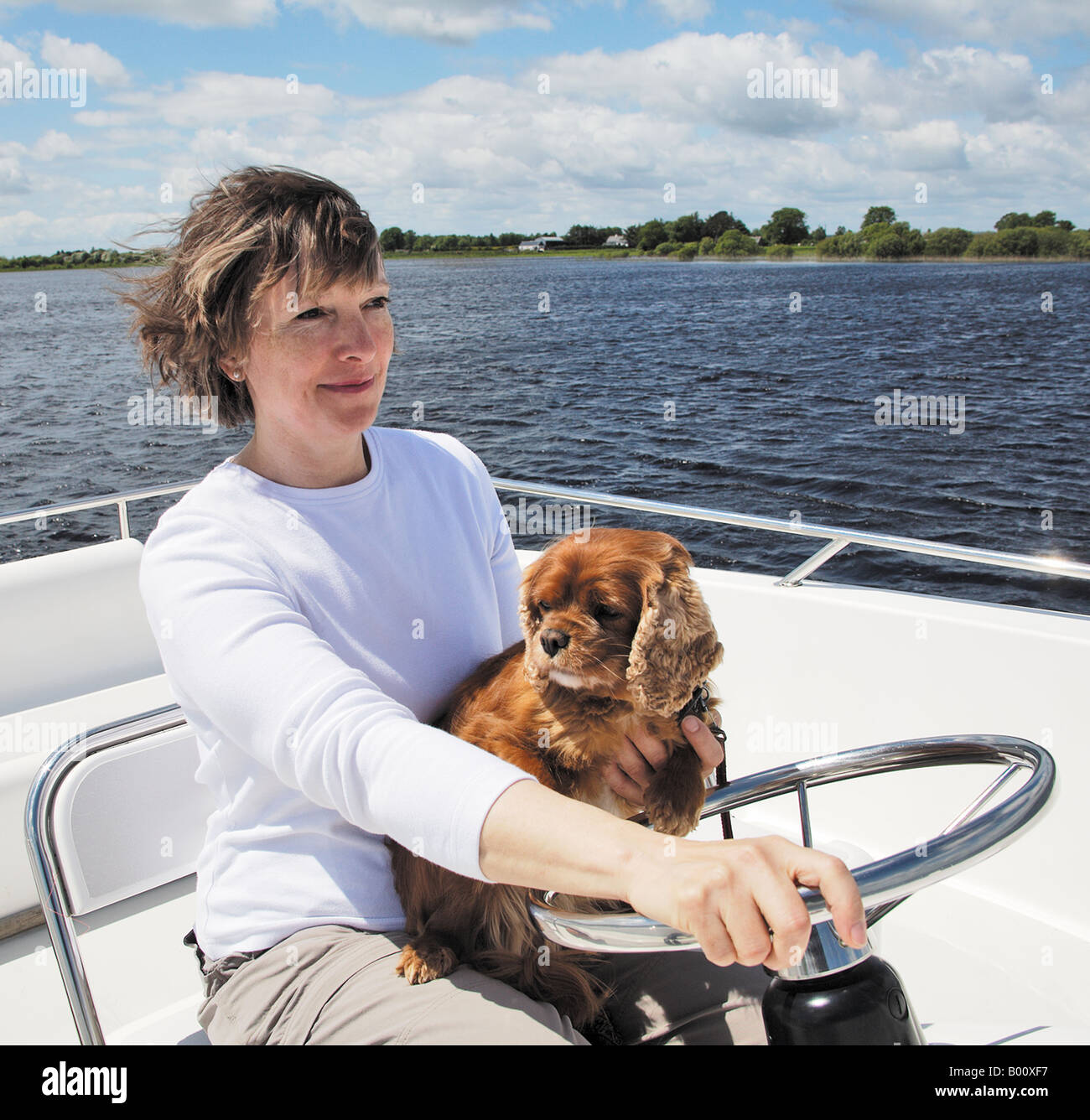 Female Driving Boat High Resolution Stock Photography and Images - Alamy