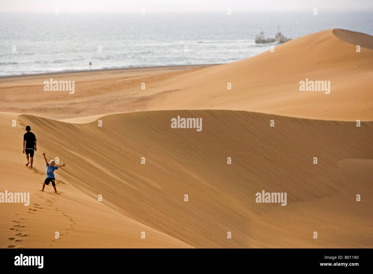 Namibia, Erongo Region, Swakopmund. The coastal dune belt between ...