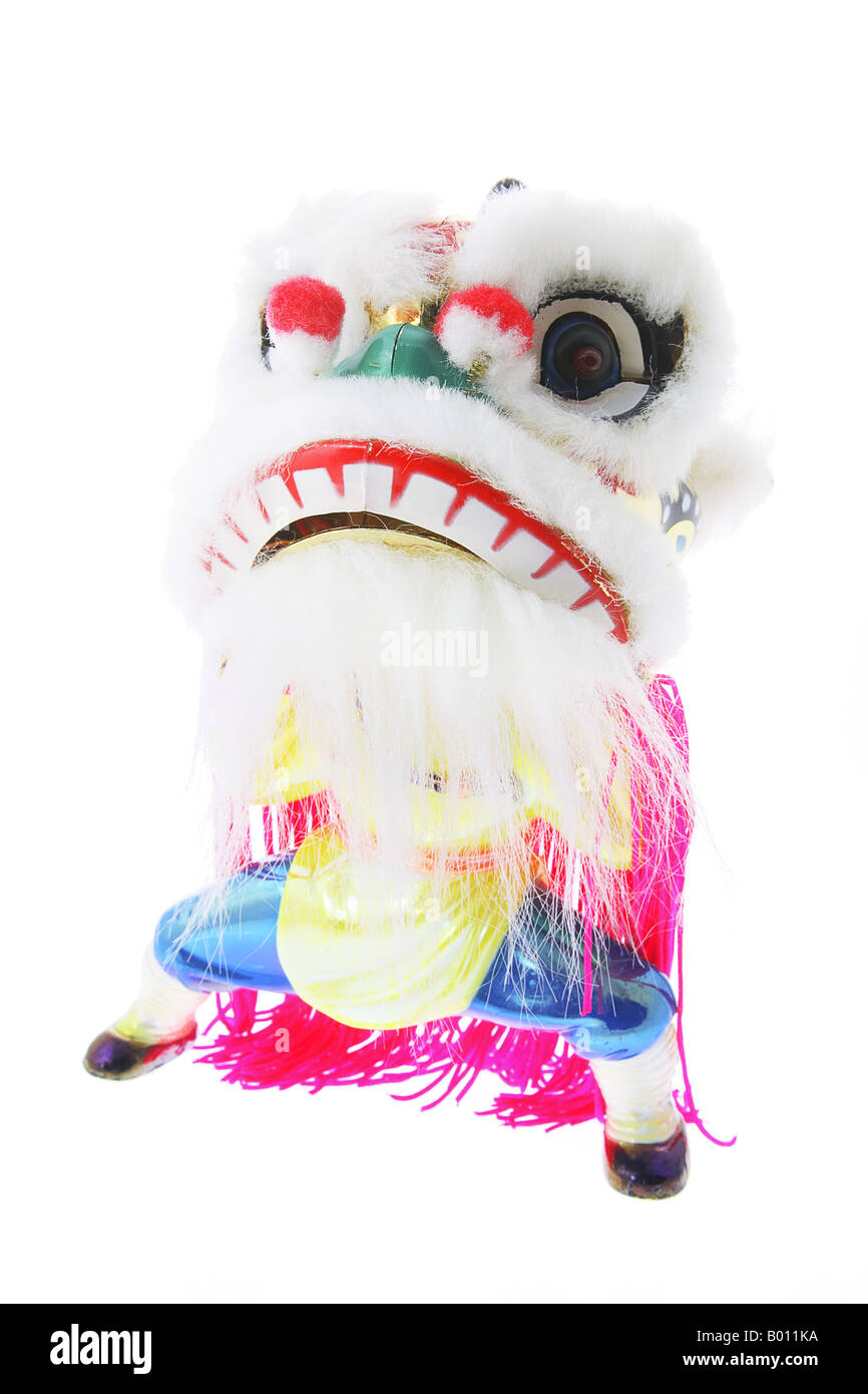 Miniature Lion Dance Figurine Stock Photo - Alamy