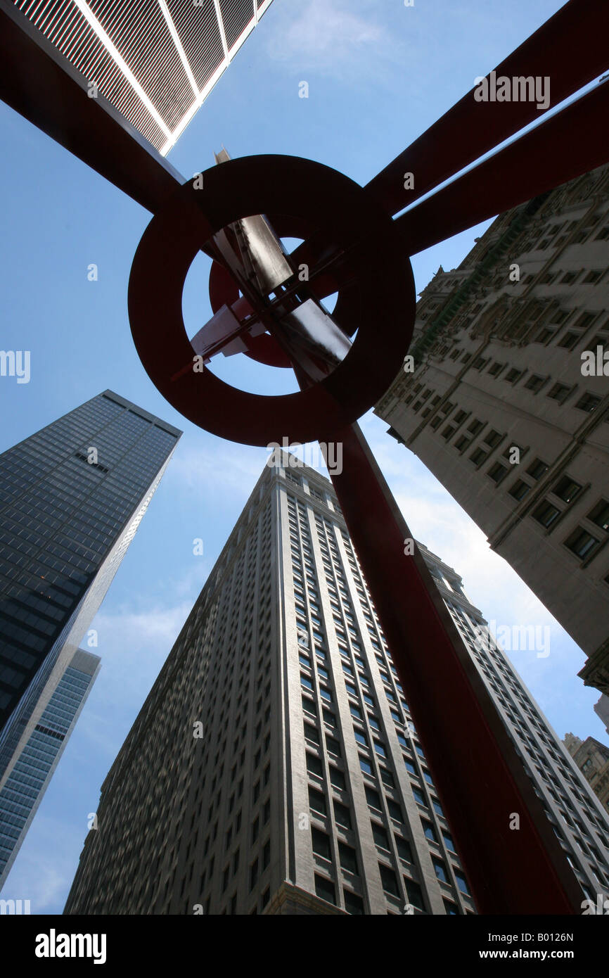 color photo of a steel statue in manhattan new york near ground zero ...