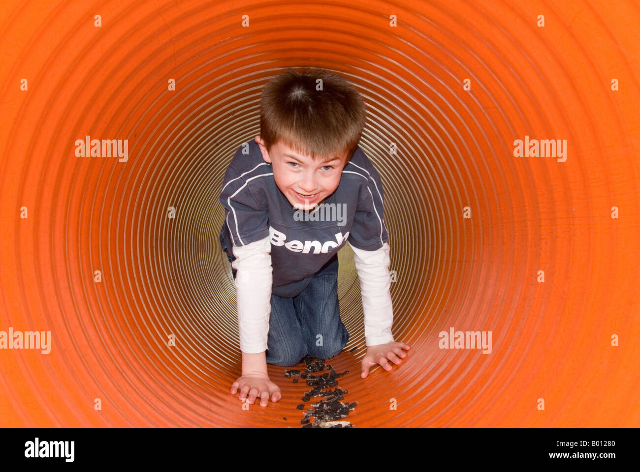 Child Having Fun At Moo Play Farm,Brampton,Suffolk,Uk Stock Photo - Alamy