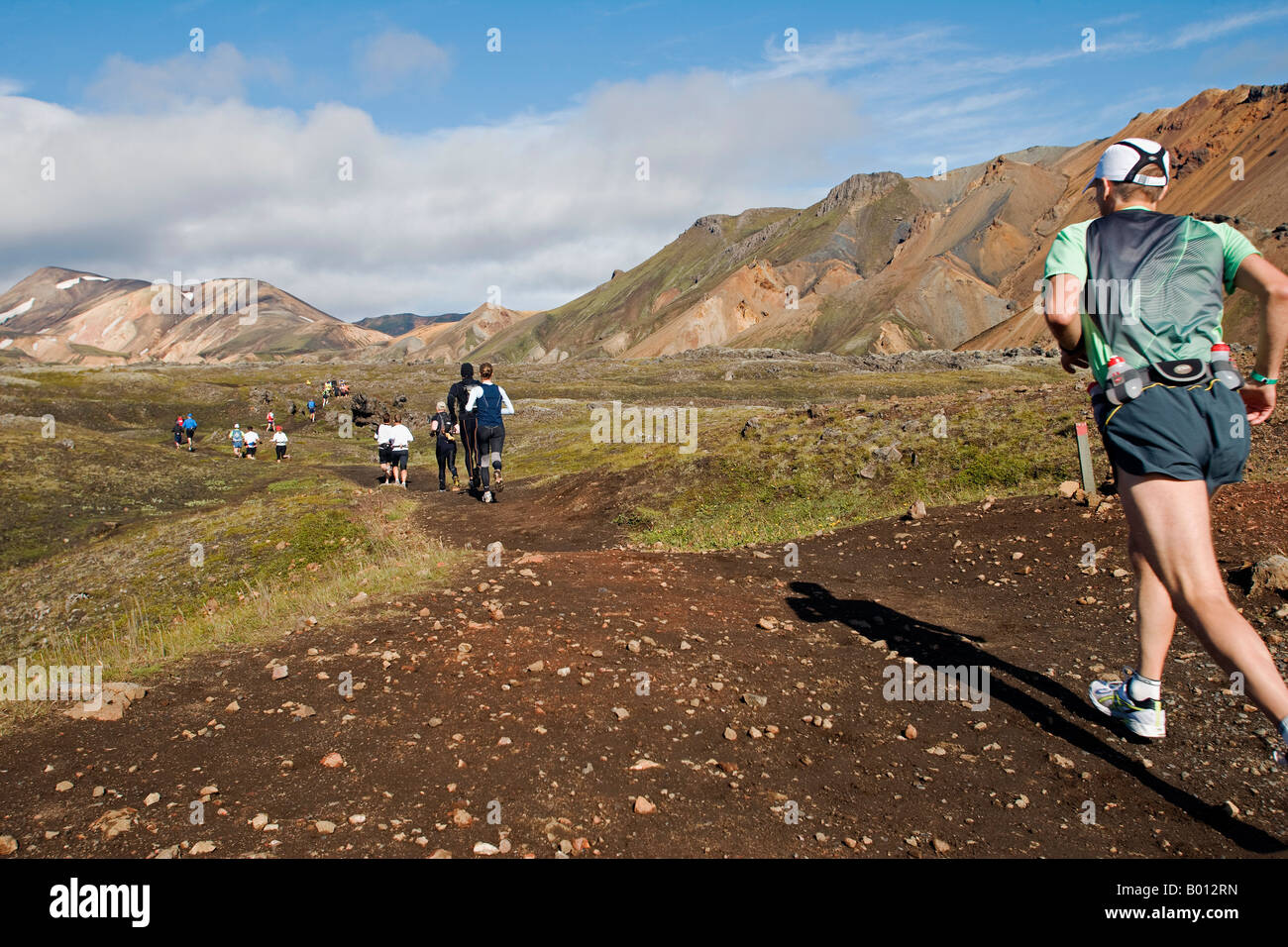 Iceland. The "Laugavegur Ultra Marathon/ Adventure race" course is one ...