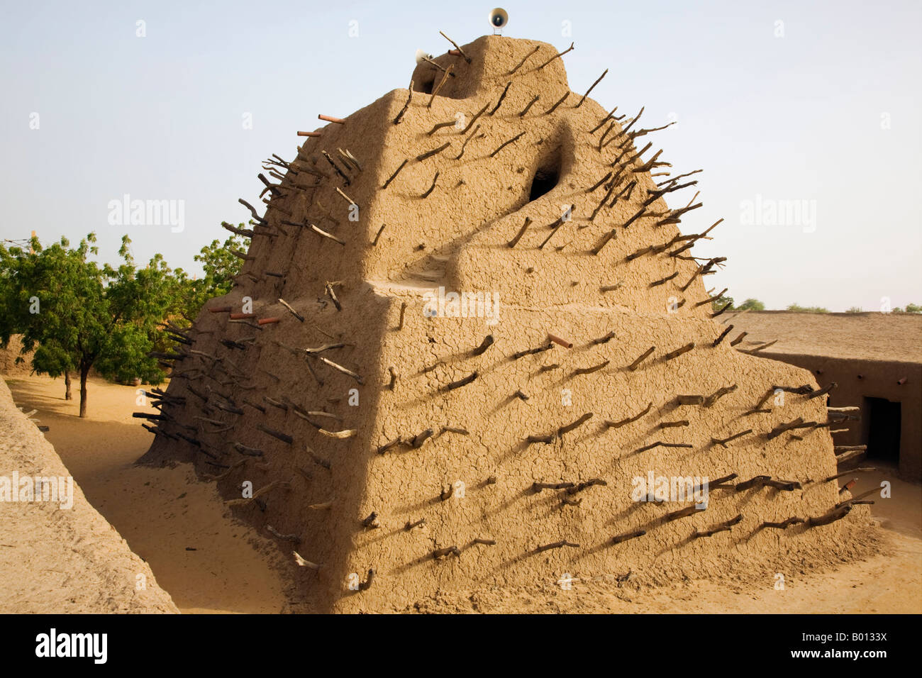 Mali, Gao. The Tomb of the Askias at Gao. This unusual pyramid-style ...