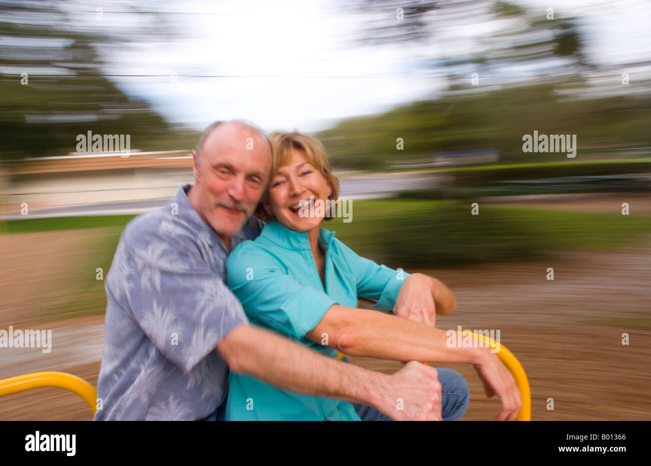 Middle aged or retired real looking couple in their 50s dating and ...