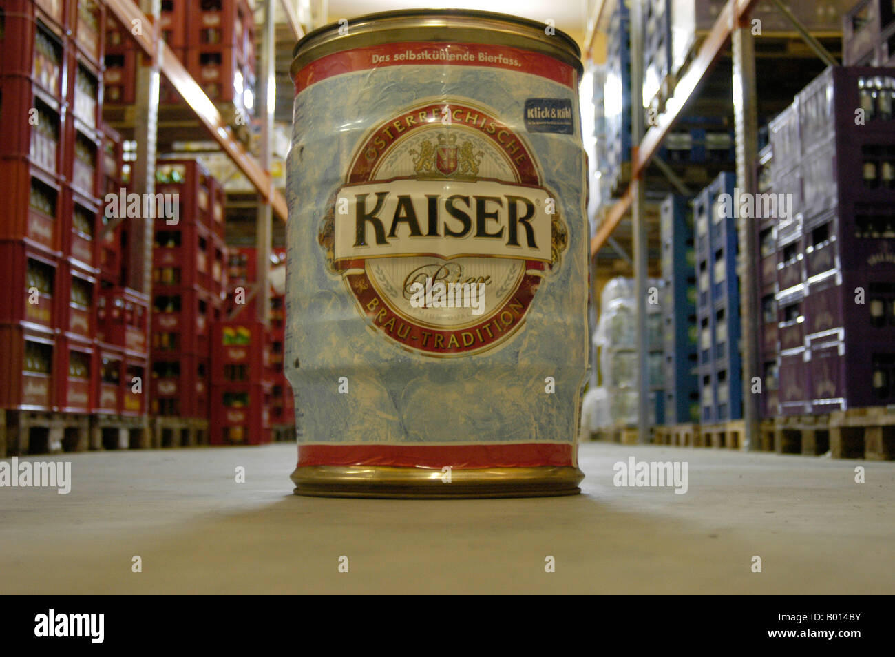 Emperor beer in the barrel Stock Photo - Alamy