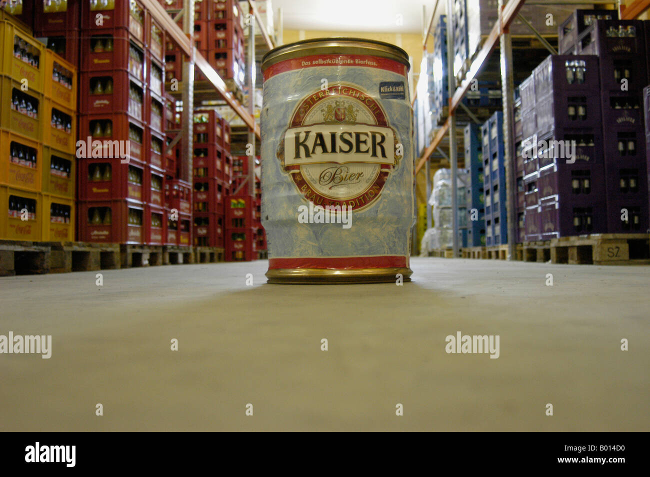 Emperor beer in the barrel Stock Photo - Alamy
