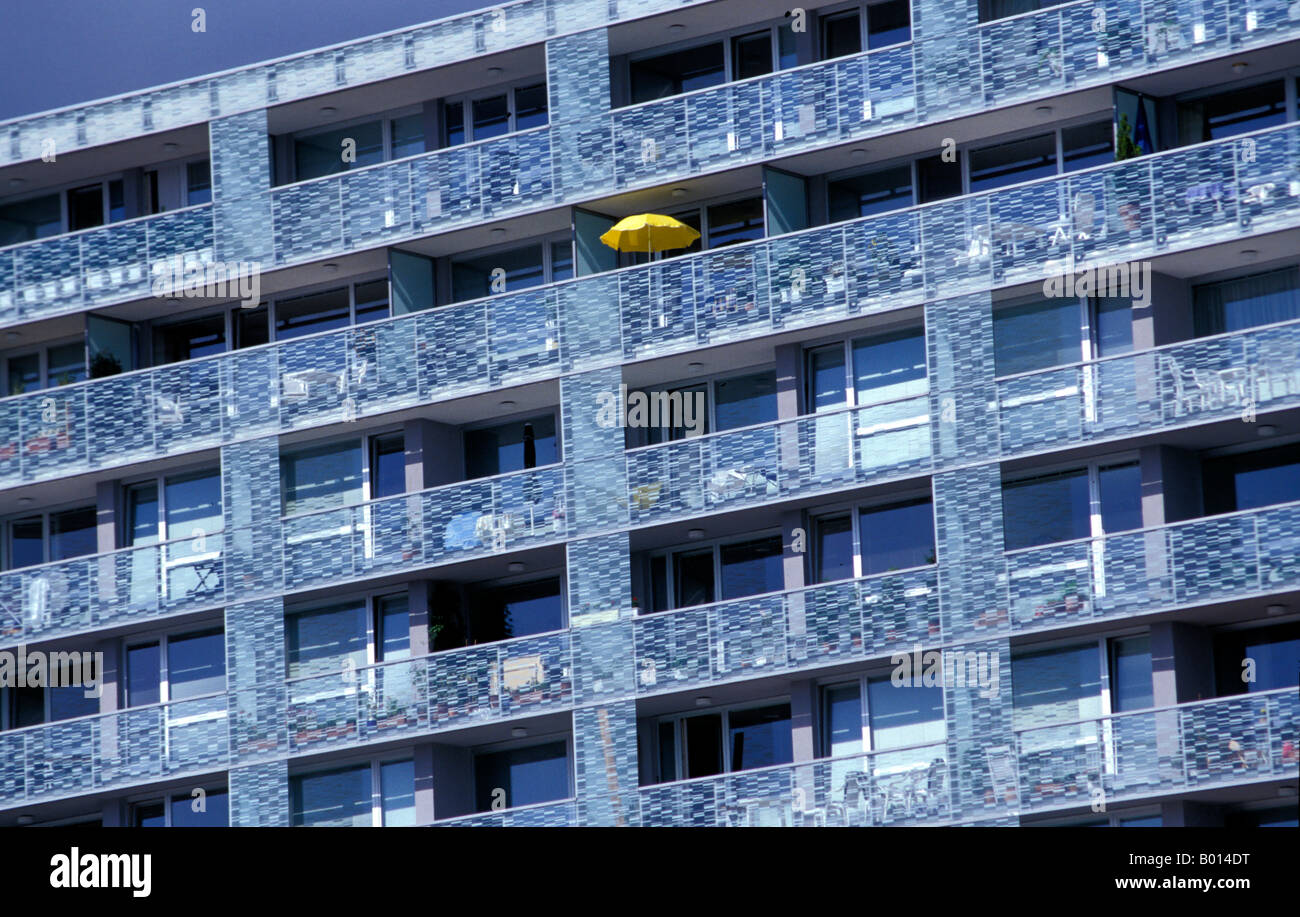 Danube City modern housings Stock Photo - Alamy