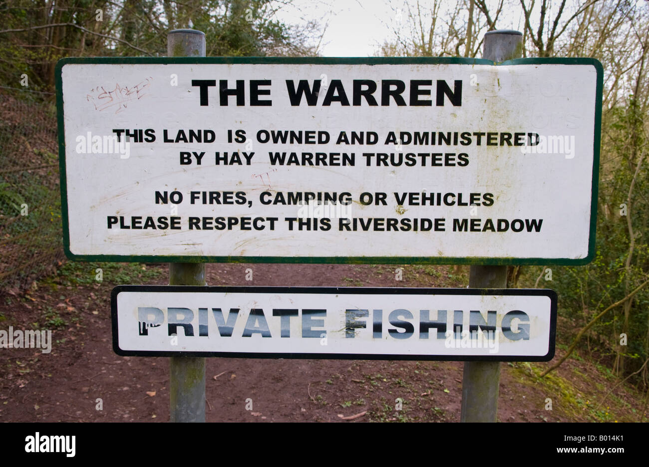 PRIVATE FISHING on River Wye at The Warren in Hay on Wye Powys Wales UK ...