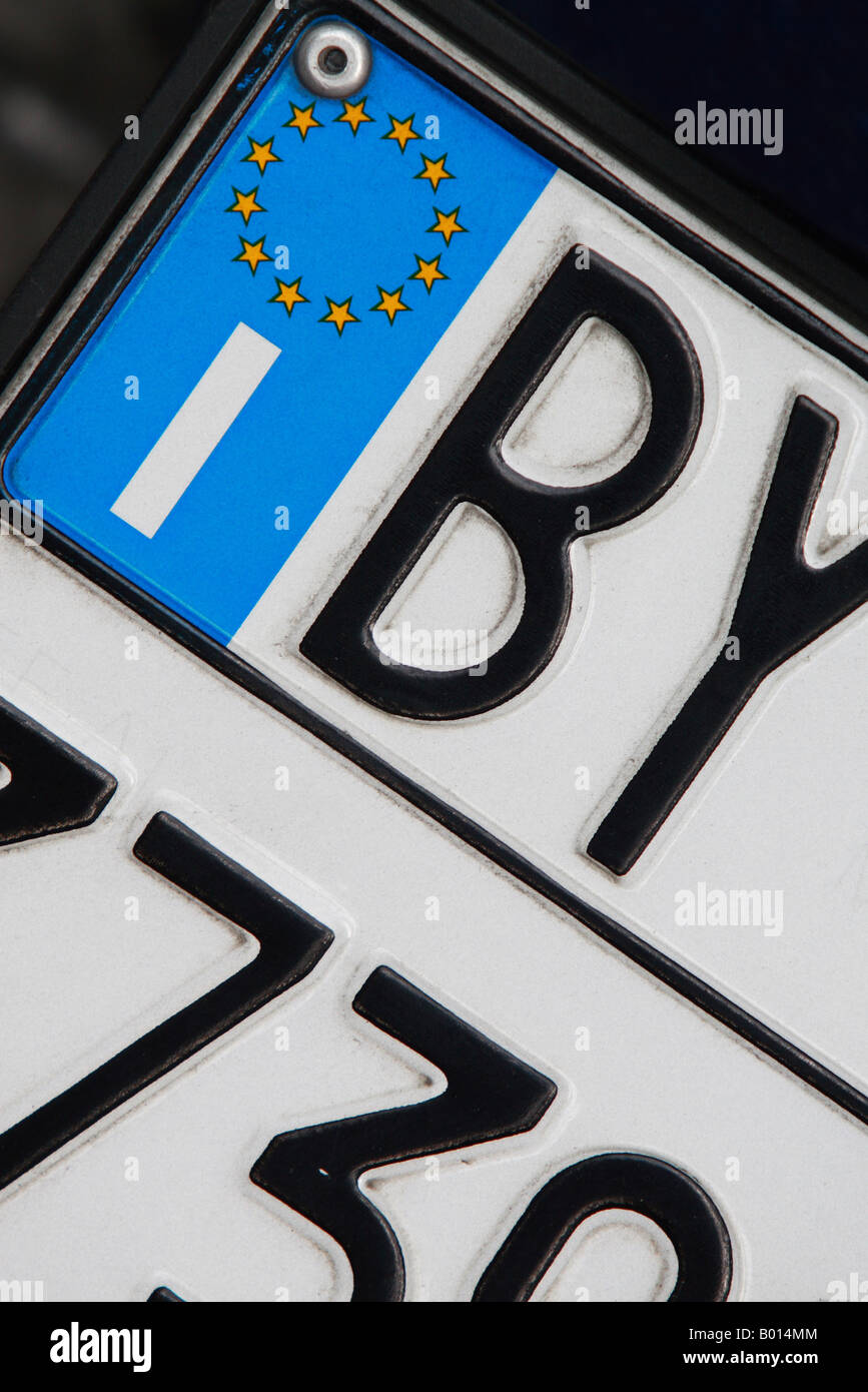 Italian scooter number plate Milan Italy Stock Photo - Alamy