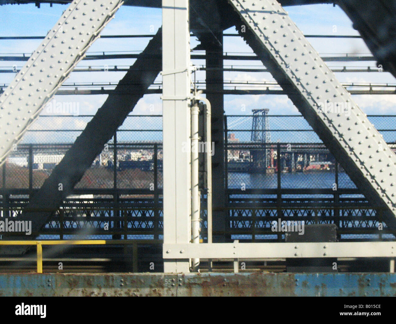 Subway Line Downtown Manhattan New York to Brooklyn, Manhattan Bridge ...