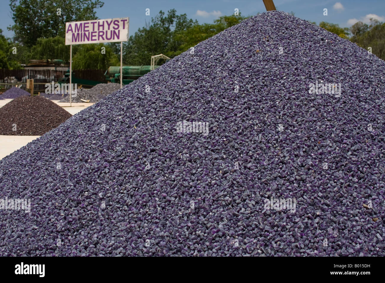 Large piles of amethyst from South African gem mines Stock Photo - Alamy
