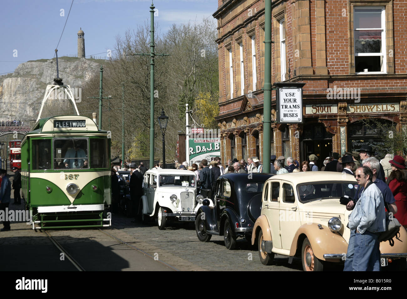 1940's DAY NATIONAL TRAMWAY MUSEUM Stock Photo - Alamy