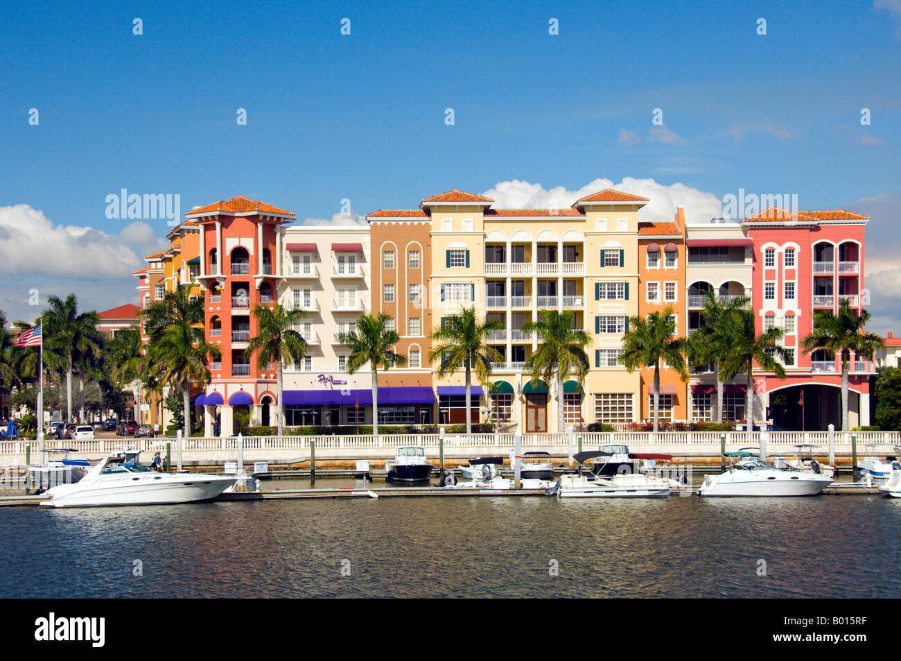 The marina at the Bayfront shopping and dining complex in Naples ...