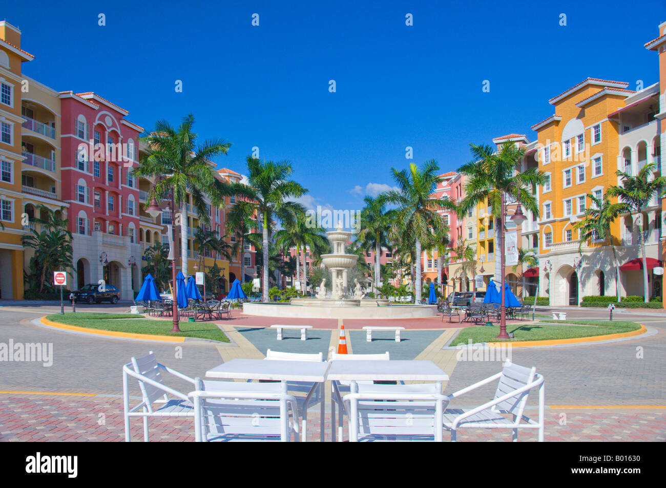 The Bayfront shopping and dining complex in Naples Florida USA Stock ...