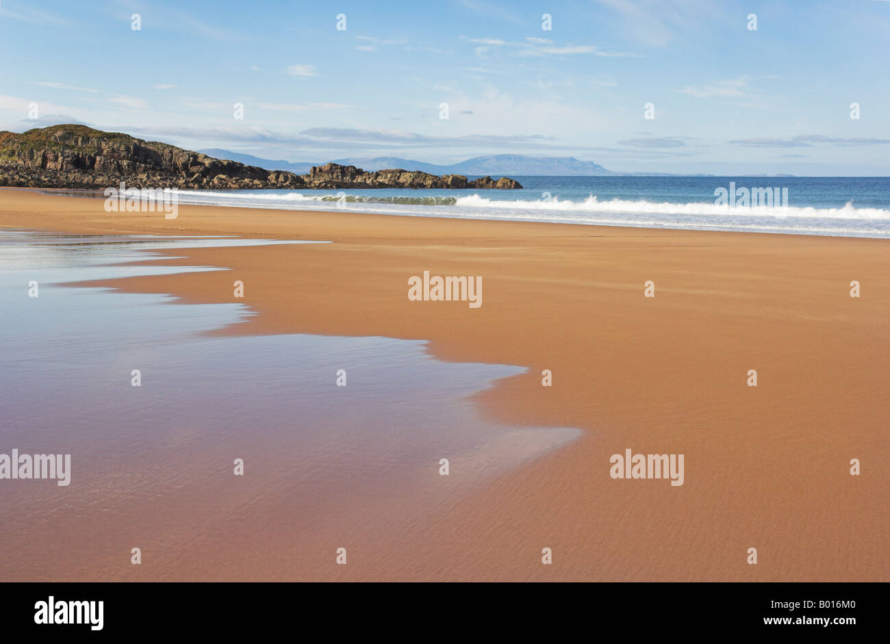 Incoming tide Red Point beach Wester Ross Scotland UK GB EU Europe ...