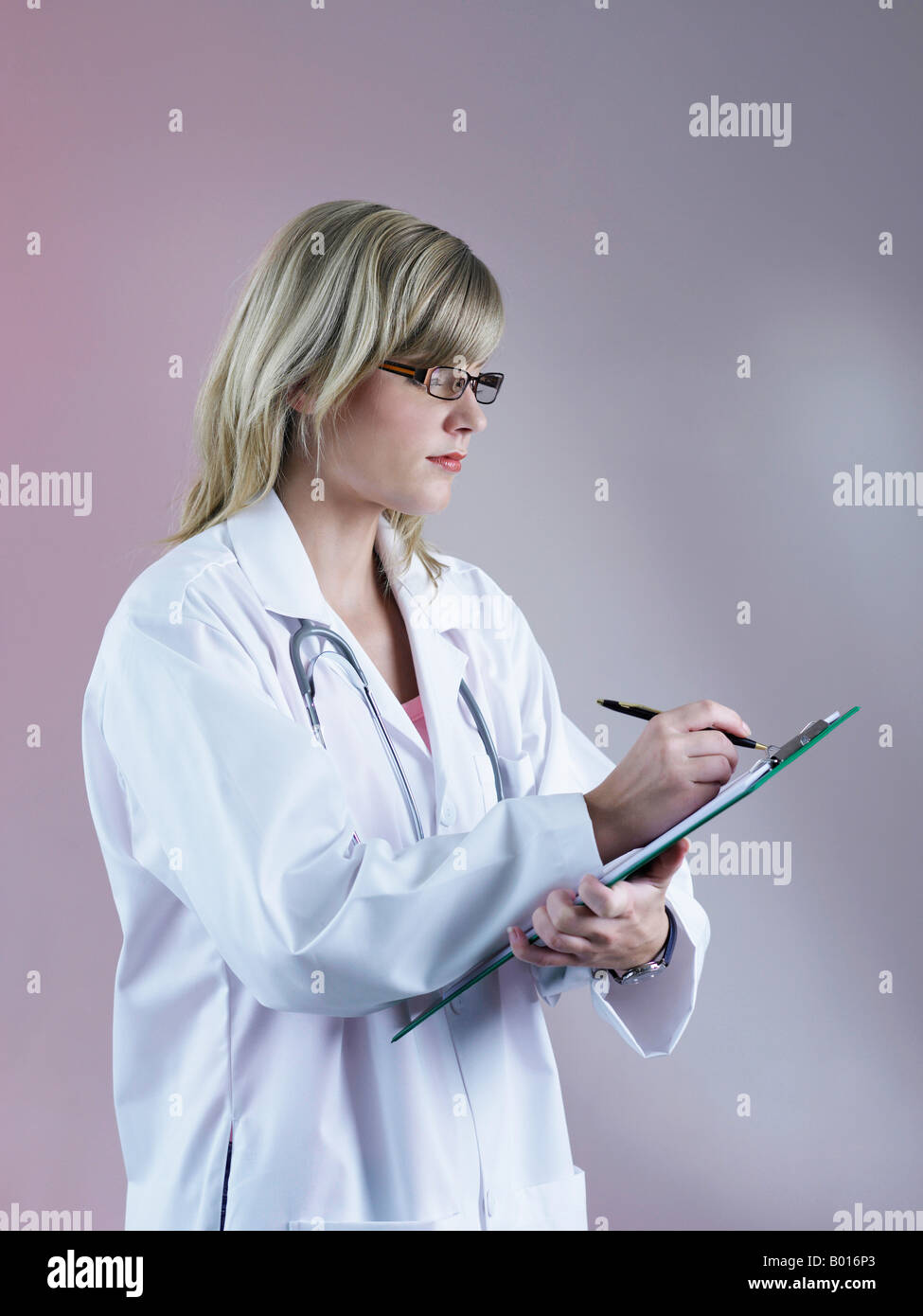 Side profile of female doctor Stock Photo - Alamy