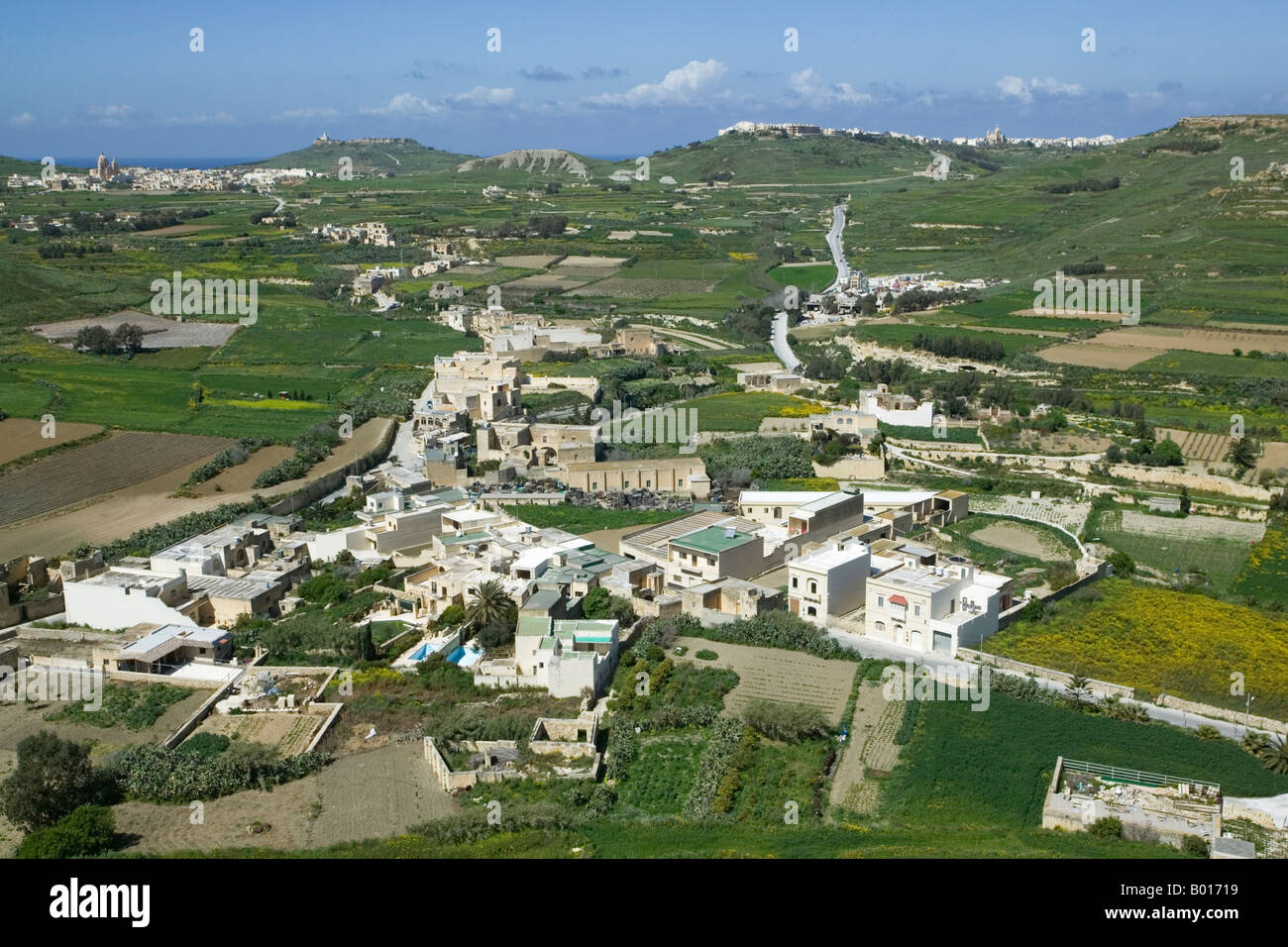 View across the island of Gozo from the Citadel in Victoria (Rabat ...