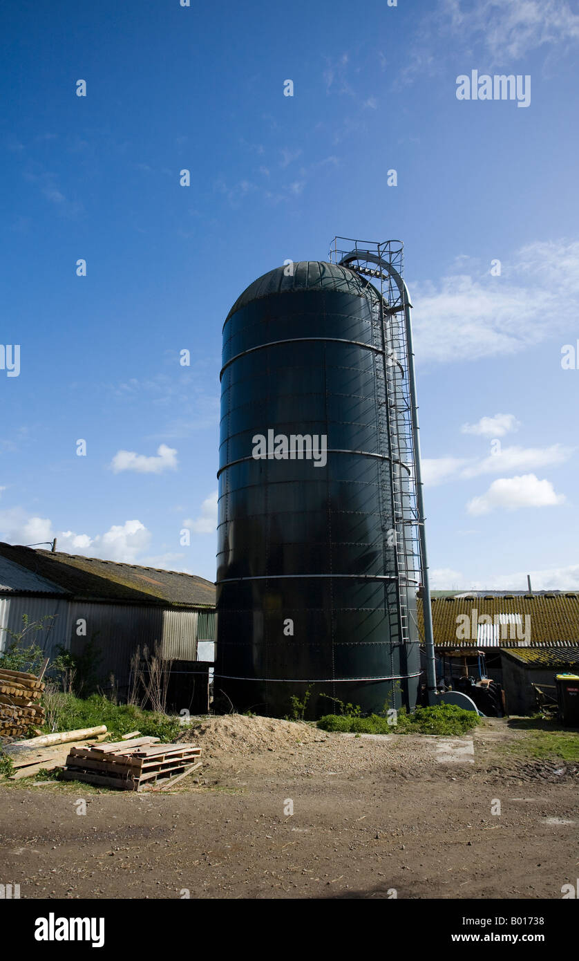Water tower on English Farm Stock Photo - Alamy