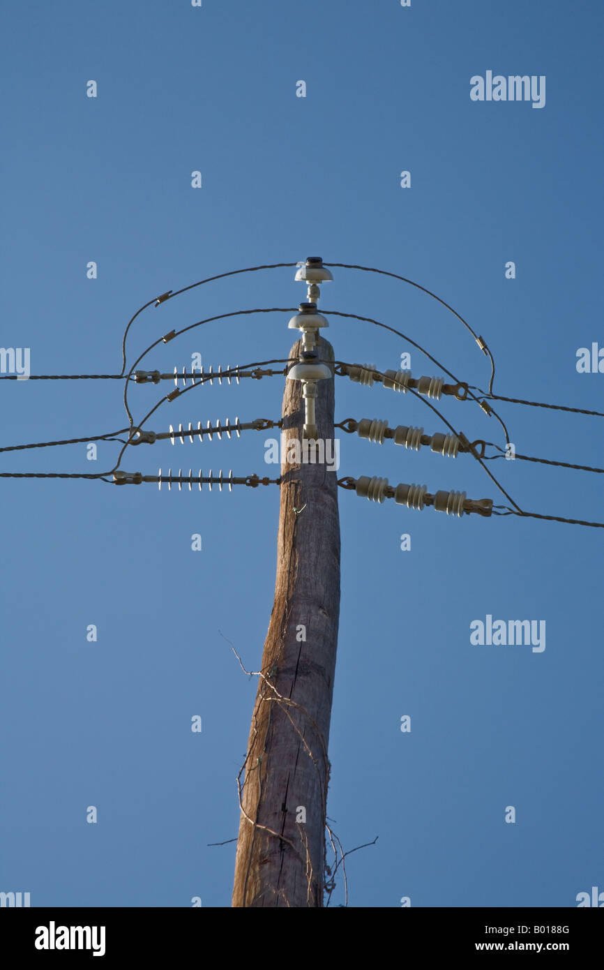 Telephone pole and wires Stock Photo - Alamy