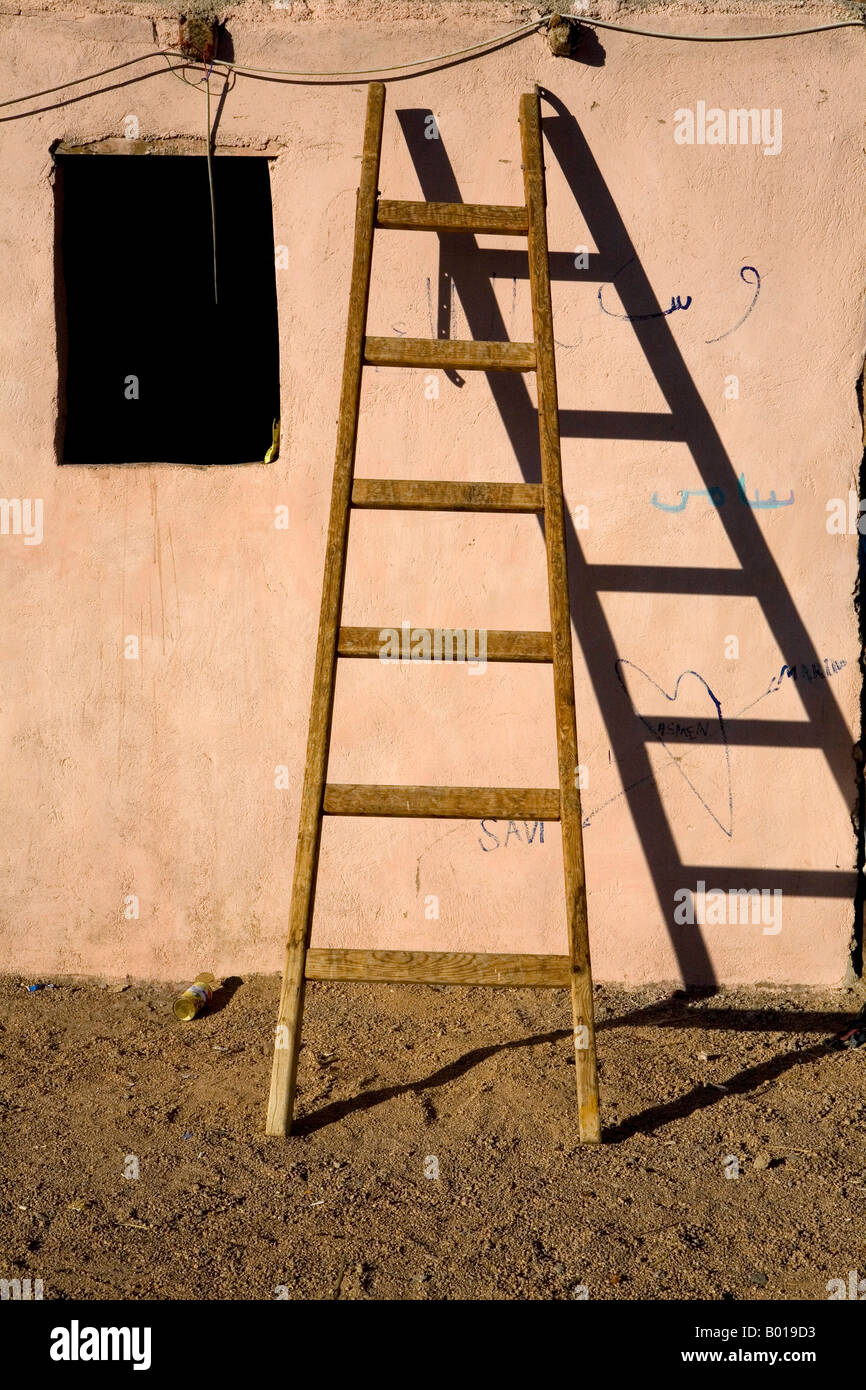 Ladders against a Bedouin s home in the desert in South Sinai near ...