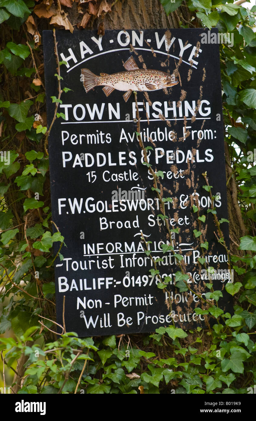 River wye fishing sign hi-res stock photography and images - Alamy