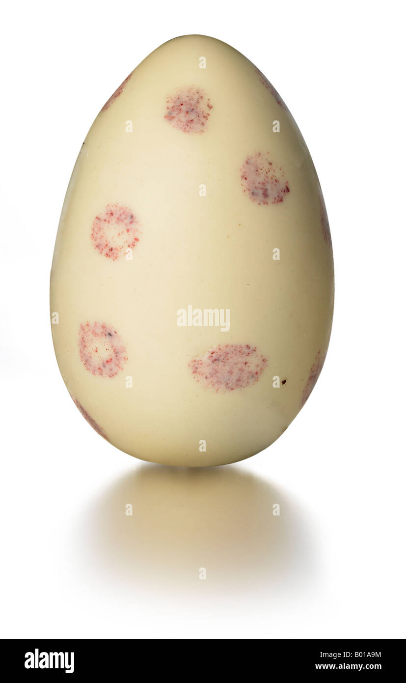 white chocolate easter egg Stock Photo - Alamy