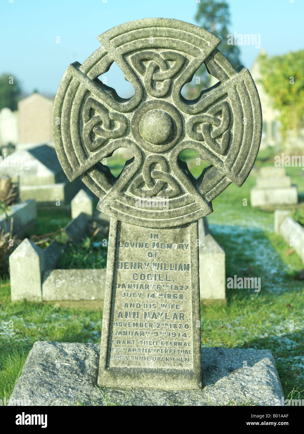 old tombstone in english cemetry Kent UK Stock Photo - Alamy
