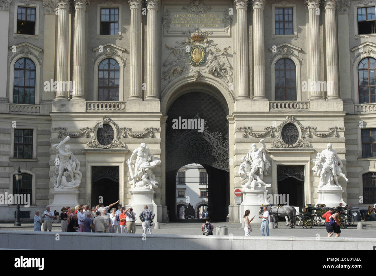 Michaelerplatz with Michaeler gate Stock Photo - Alamy