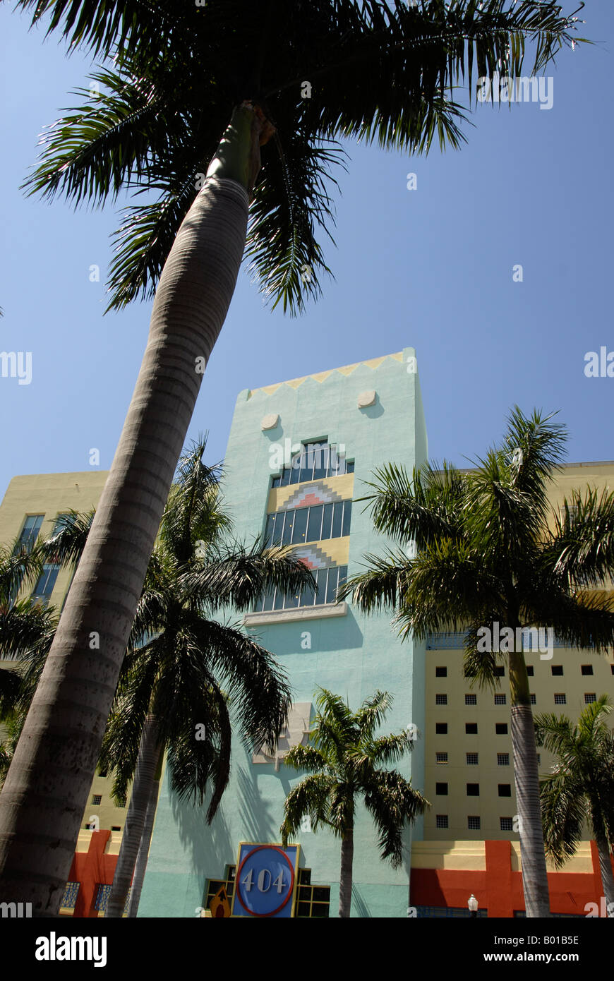 Restored Art Deco building in Miami Beach, Florida, USA Stock Photo - Alamy