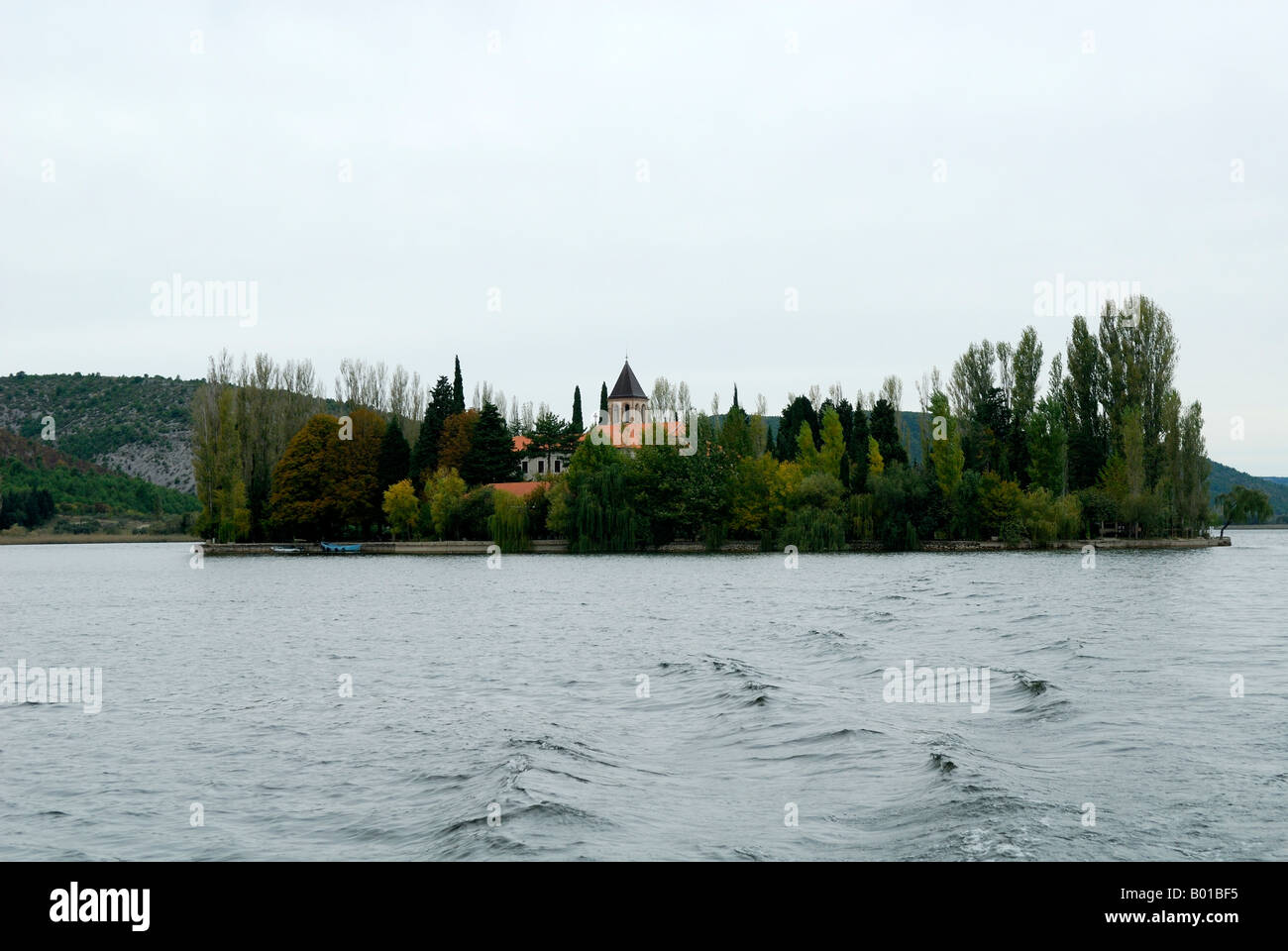 Krka Franciscan Monastery, island of Visovac, Krka National Park, Croatia Stock Photo - Alamy