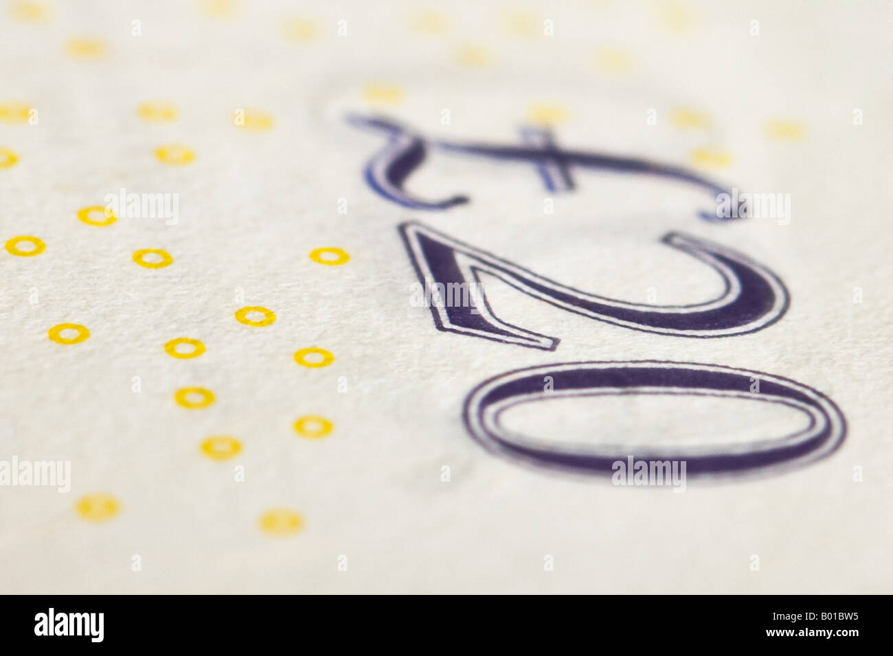 British Twenty pound note logo Stock Photo - Alamy