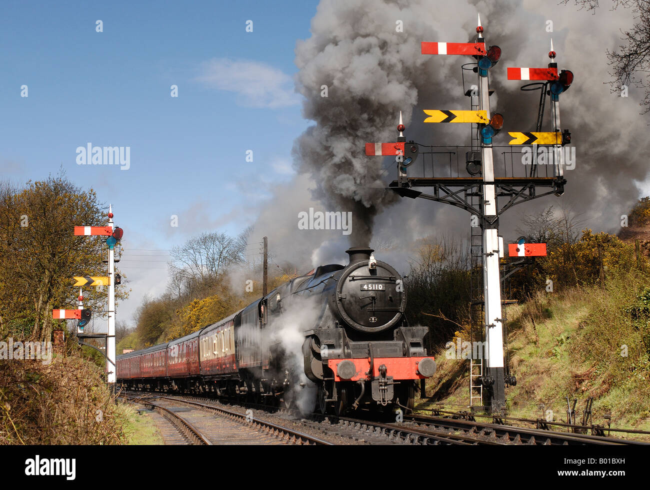 Steam locomotive 45110 hi-res stock photography and images - Alamy