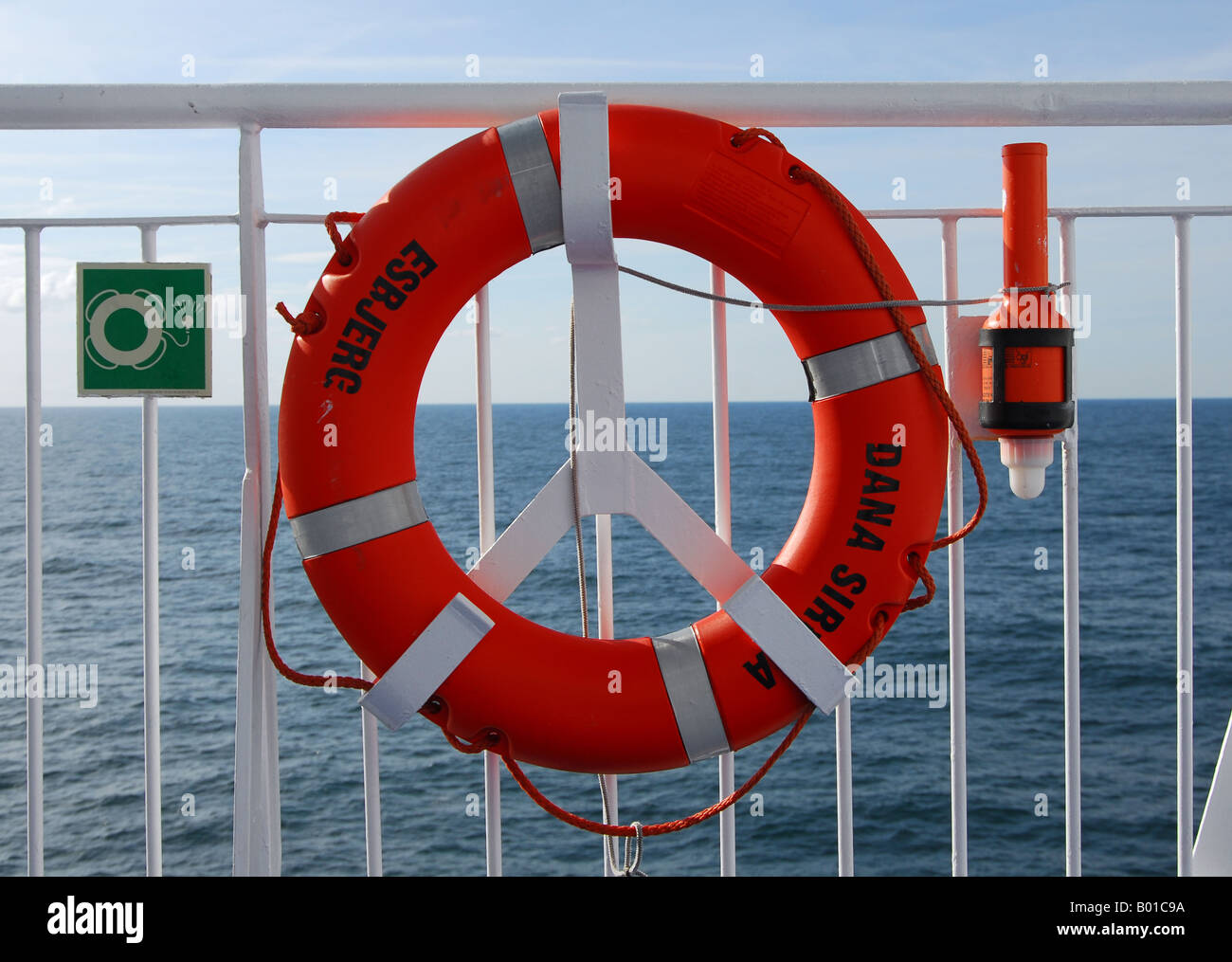 Ships life belt Stock Photo - Alamy