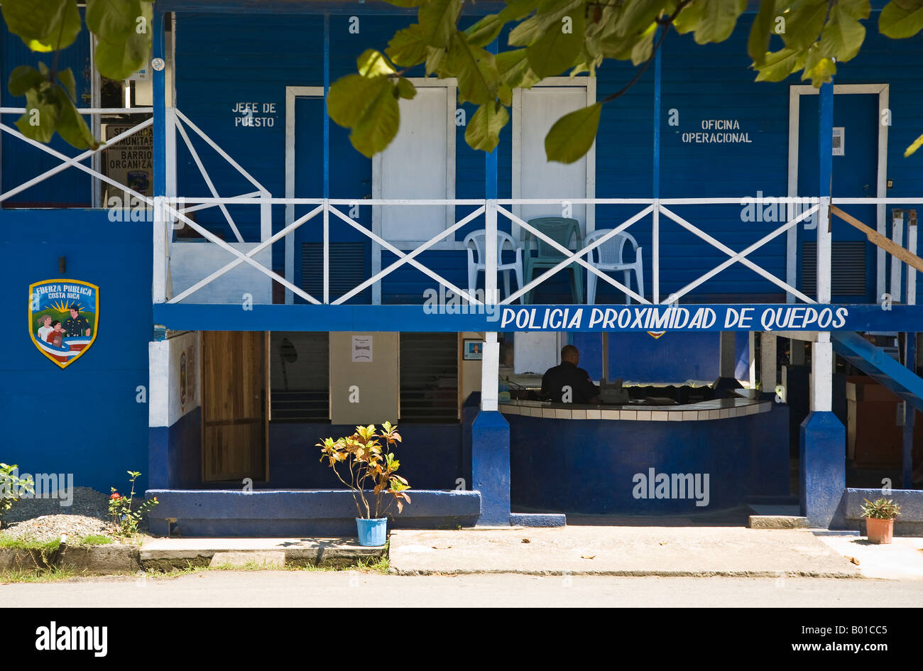 Police station Quepos Costa Rica Central Latin America Stock Photo - Alamy