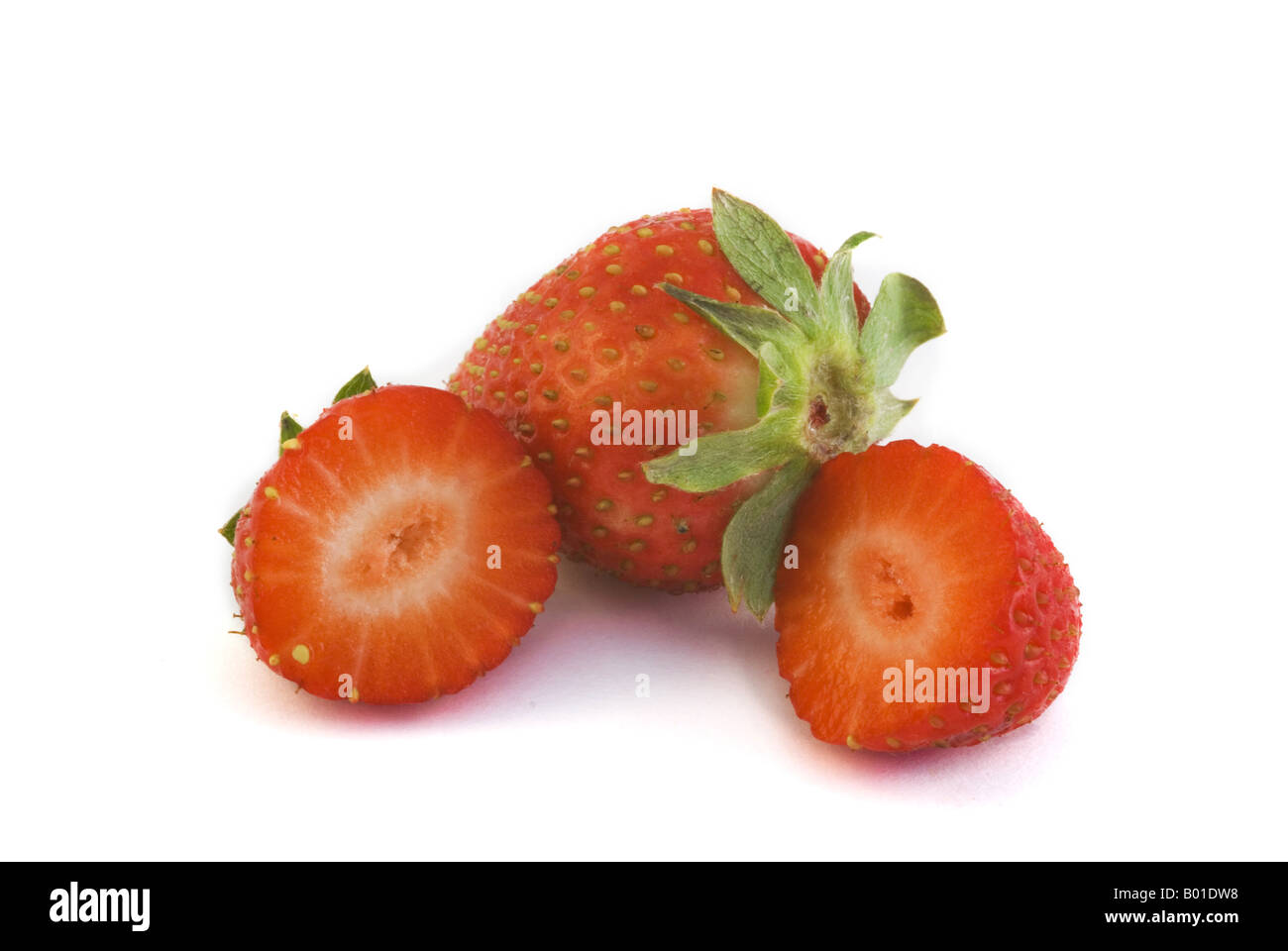 cut out strawberry isolated in white background Stock Photo - Alamy