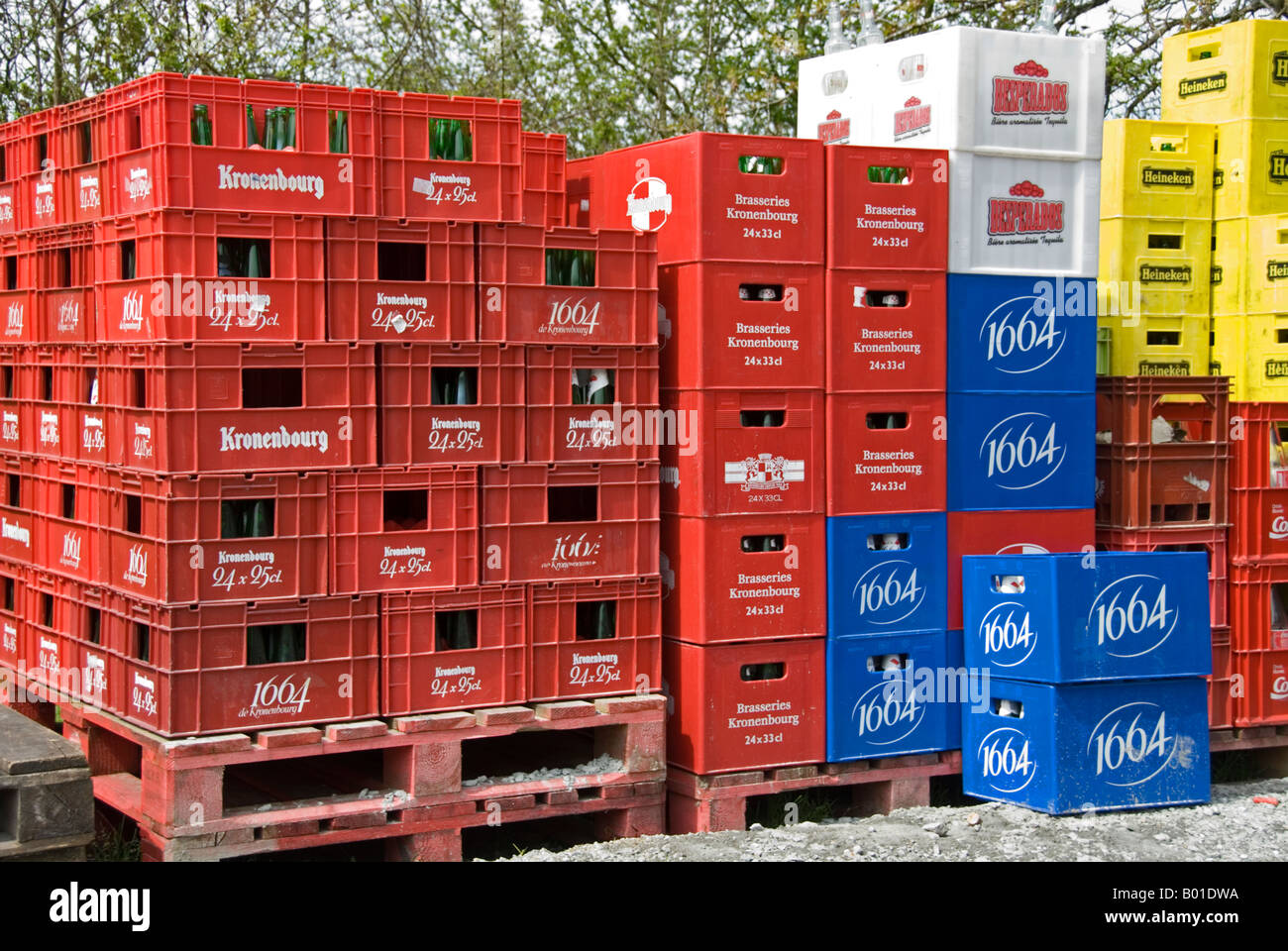 Stock photo of crates of used glass bottles ready to be recycled Stock ...