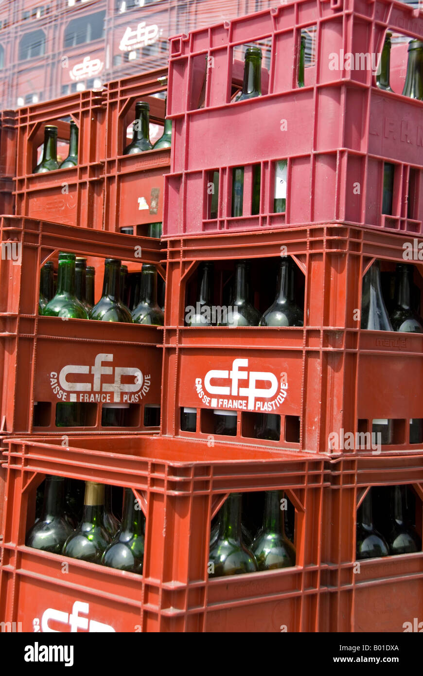 Stock photo of crates of used glass bottles ready to be recycled Stock ...