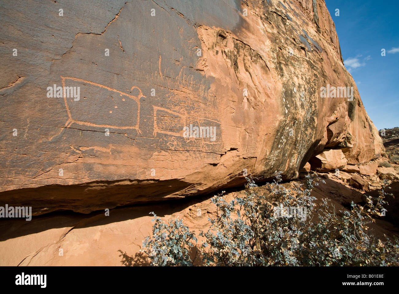 Petroglyphs near Moab Utah Stock Photo - Alamy