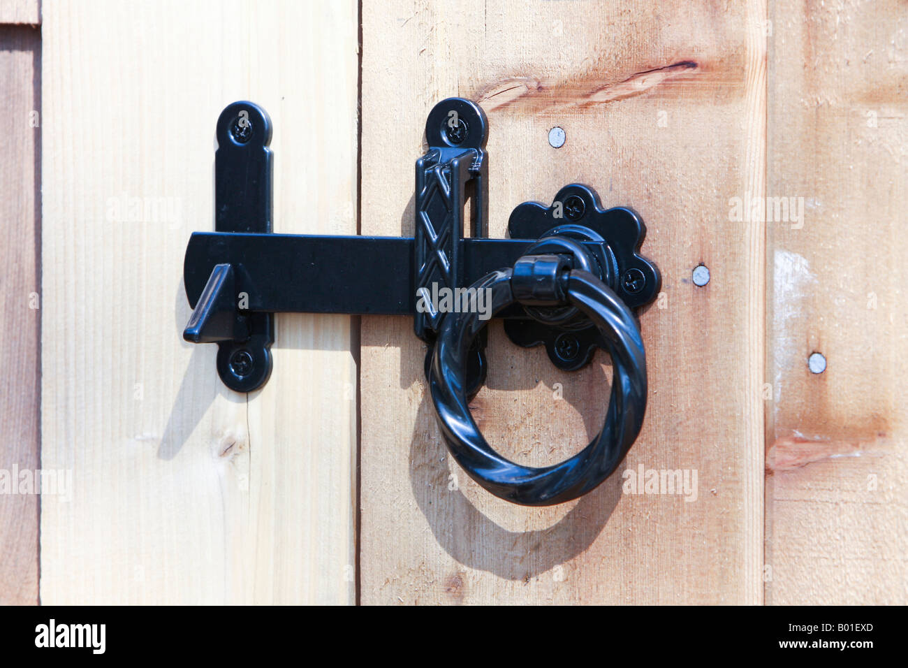A new barn door latch Stock Photo - Alamy