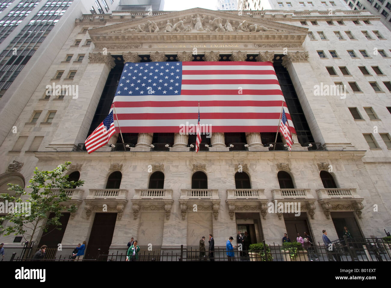 The New York Stock Exchange (NYSE) at Wall Street, New York, New York ...