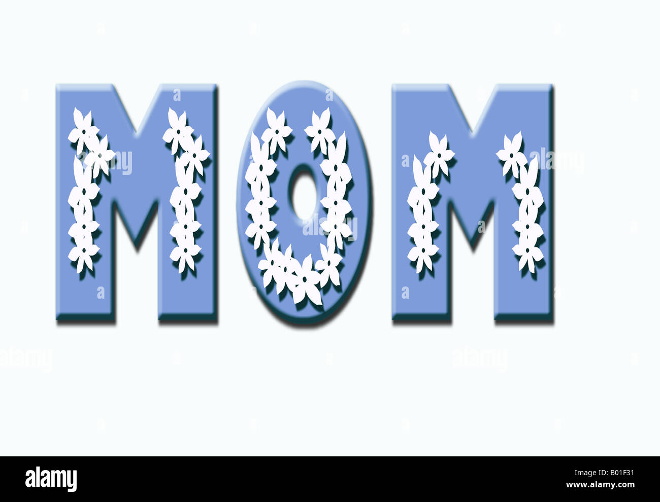 the word mom with flowers Stock Photo - Alamy