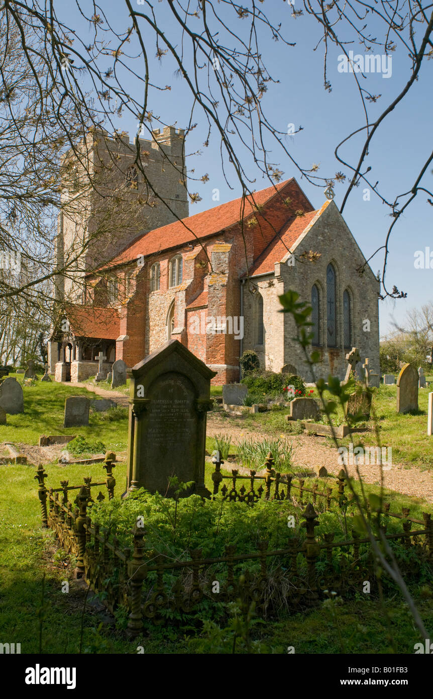 View of St. Mary's 11th century village church, Peldon, Essex Stock ...