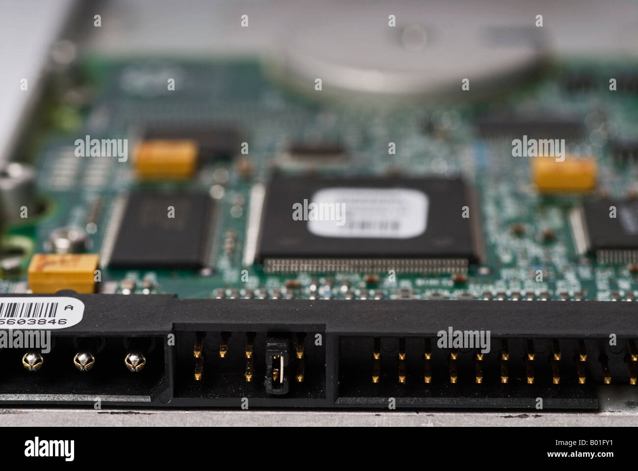 Stock photo of the connectors an an electronic printed circuit board ...